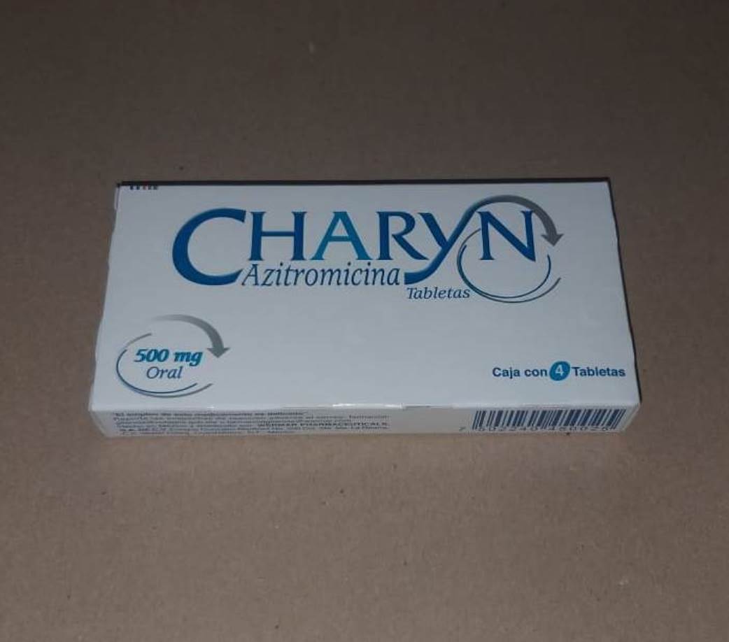 Charyn (Azitromicina) 500 mg. Caja con 4 tabletas – IQ FARMACIAS